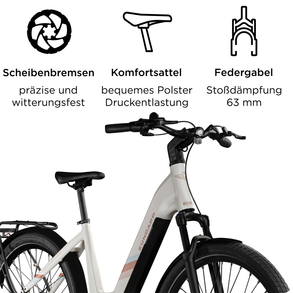 Zündapp E-Bike City X800 27,5 Zoll 7-Gang 550 Wh antique white kaufen ...