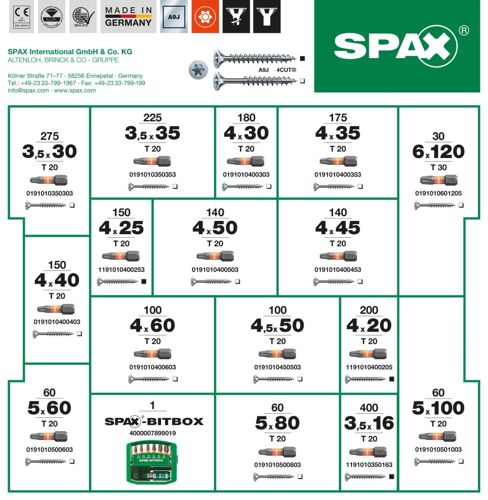 Spax Sortimentskasten L-Boxx 102 & BITBOX - 2.445 teilig kaufen ...