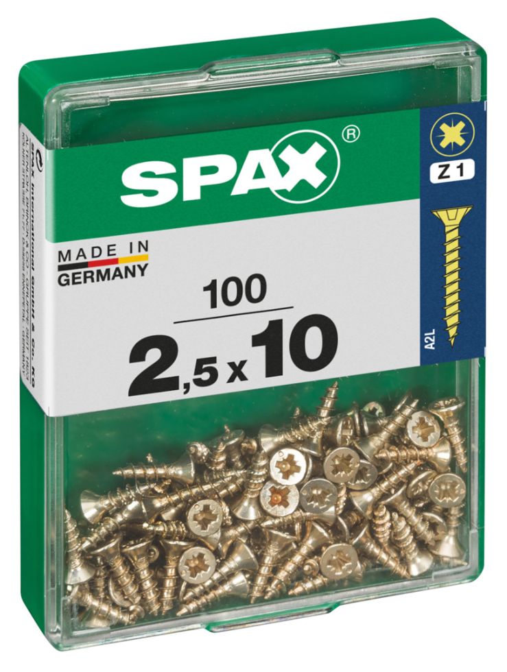 Spax Universalschrauben 2.5 x 10 mm PZ 1 - 100 Stk. kaufen | Globus ...