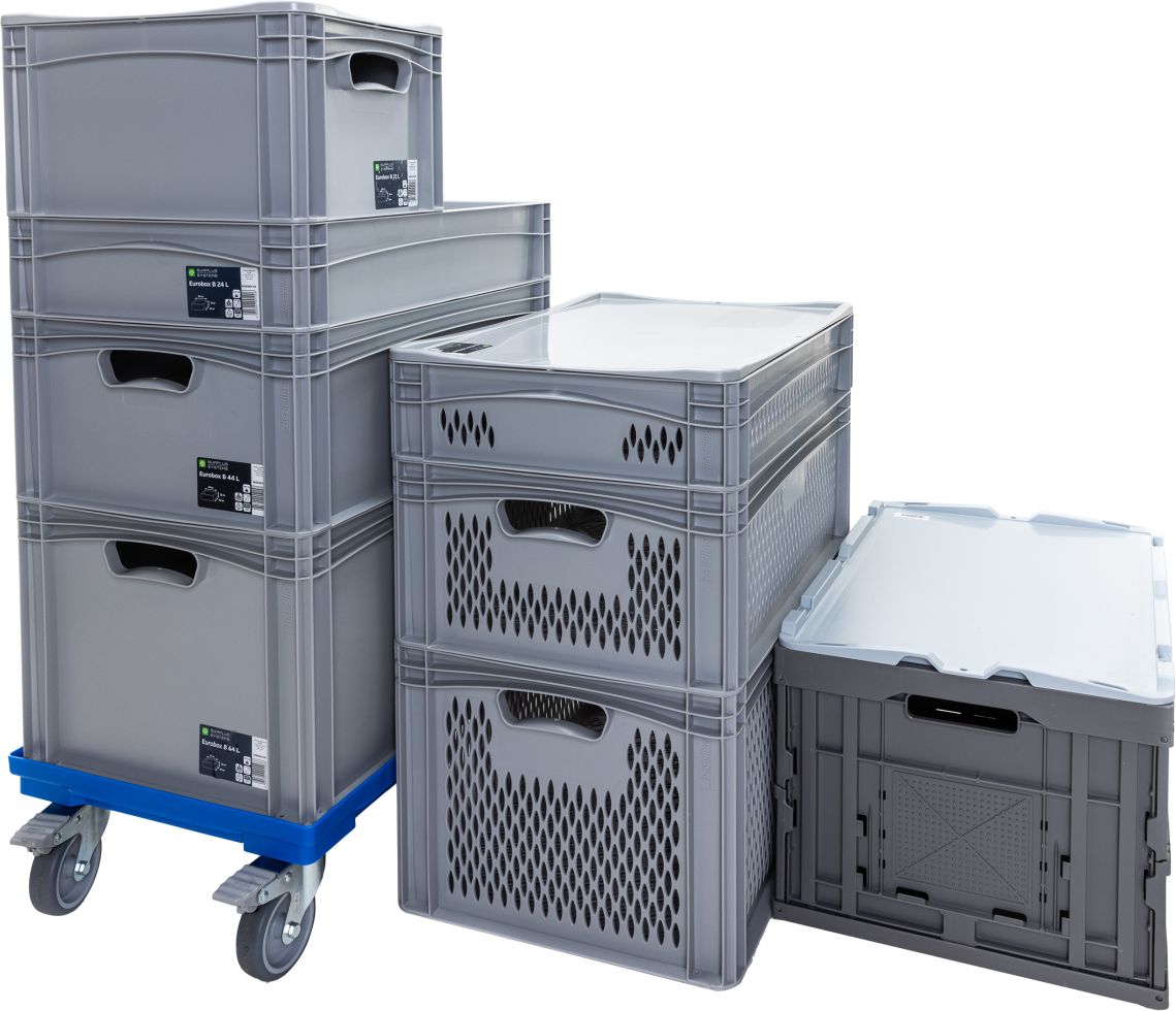 Eurobox 60 x 40 x 32 cm, 62 L, durchbrochen, grau kaufen | Globus Baumarkt