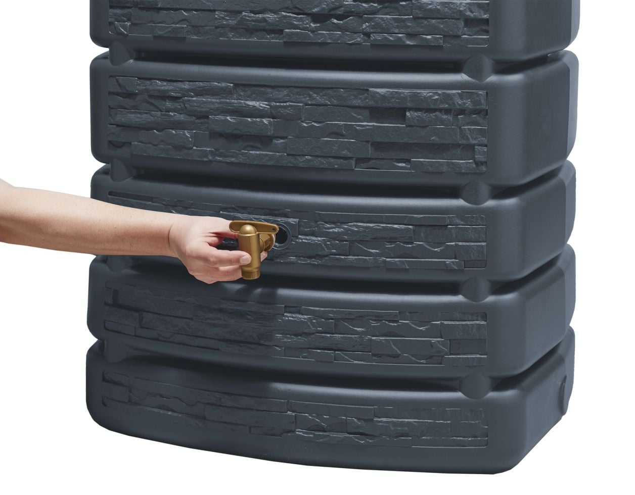 4rain Regenwasser-Wandtank Slim graphitgrau 500 L kaufen | Globus Baumarkt