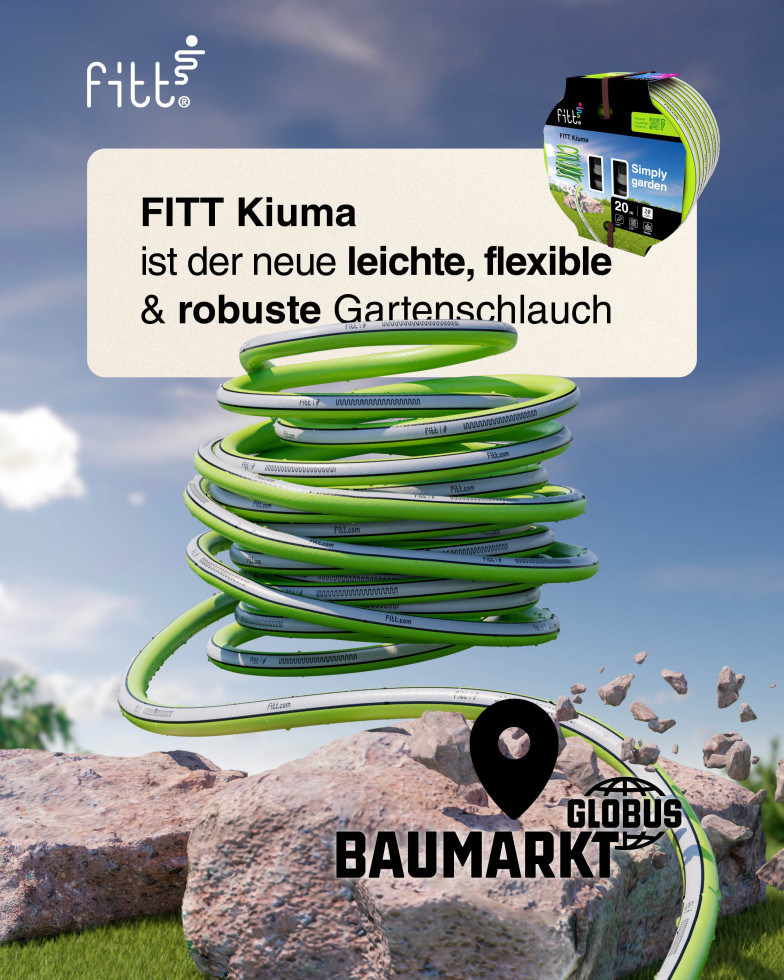 Fitt Gartenschlauch Kiuma Lime 20 m Ø 13 mm (1/2") kaufen | Globus Baumarkt