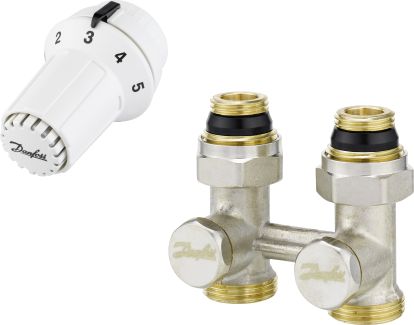 Danfoss Hahnblock Themostat-Set RAS-C + RLV-KS 1/2" Durchgang kaufen | Globus Baumarkt