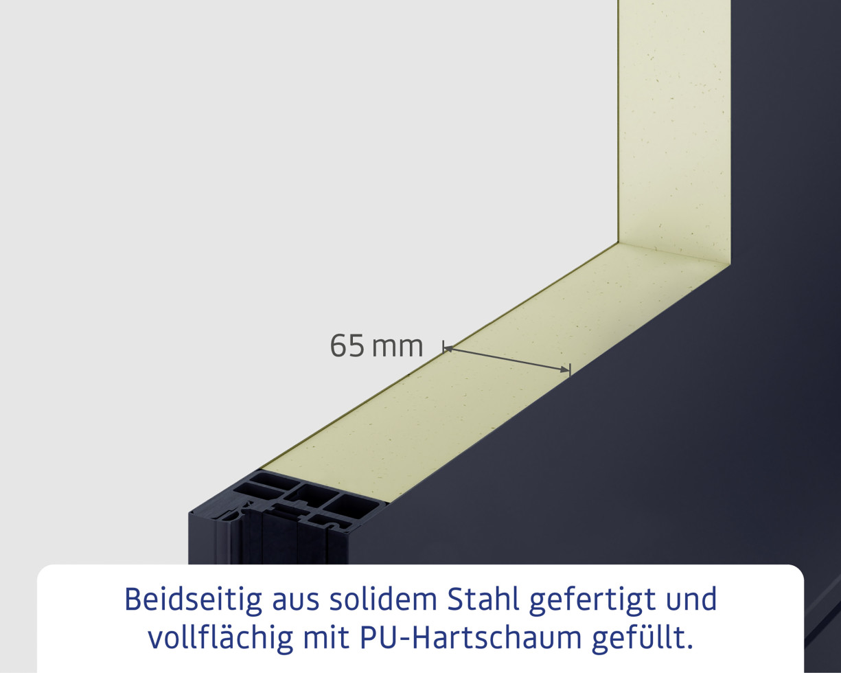 EcoStar Haustür ISOPRO IP 010 graualuminium 110 x 210 cm kaufen ...