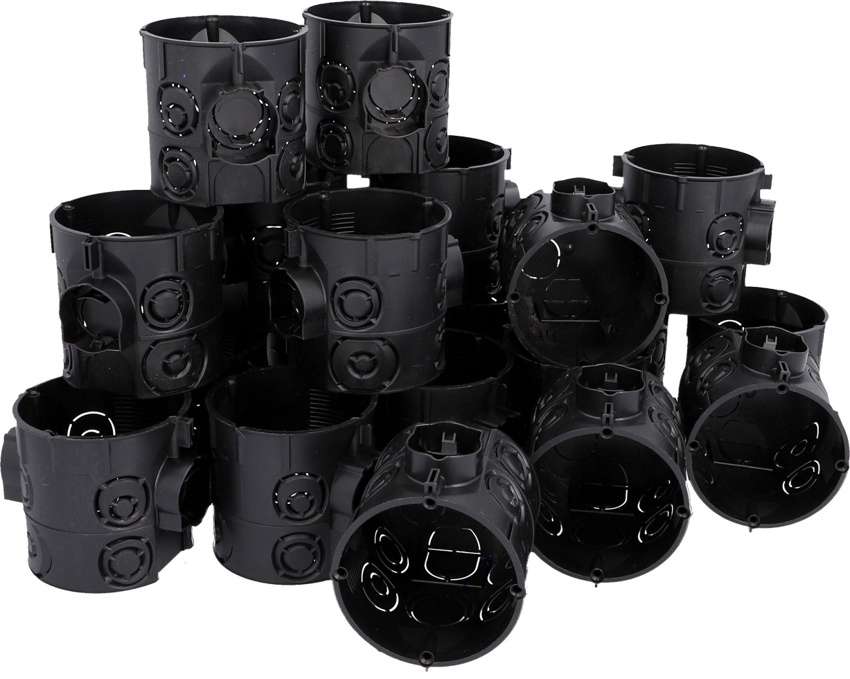 UP-Schalterdose 60 mm schwarz 20x kaufen | Globus Baumarkt