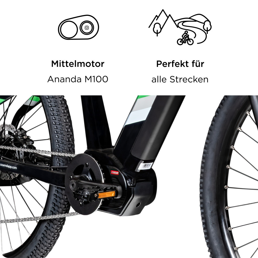 Zündapp E-Bike MTB X900 27,5 Zoll 10-Gang 733 Wh schwarz kaufen ...