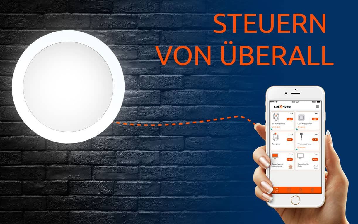 Link2Home WiFi LED Deckenleuchte 30W silber kaufen | Globus Baumarkt