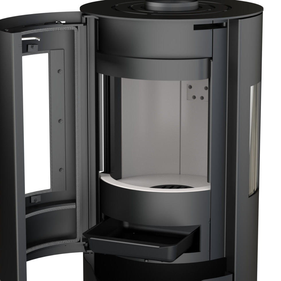 Thermia Kaminofen Hiron Trio Stahl schwarz 6 kW kaufen | Globus Baumarkt