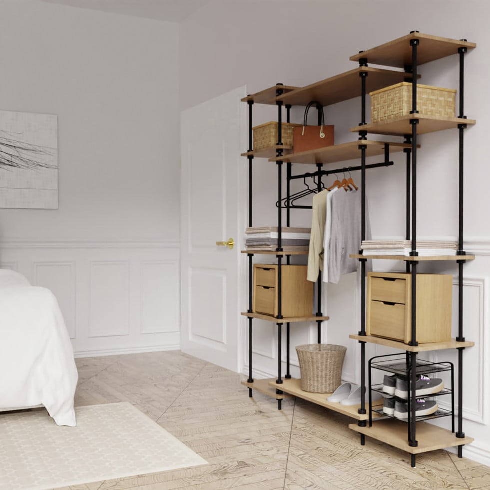 Ar Shelving Garderobe Deco Set S 185 x 151 cm Eiche anthrazit kaufen ...