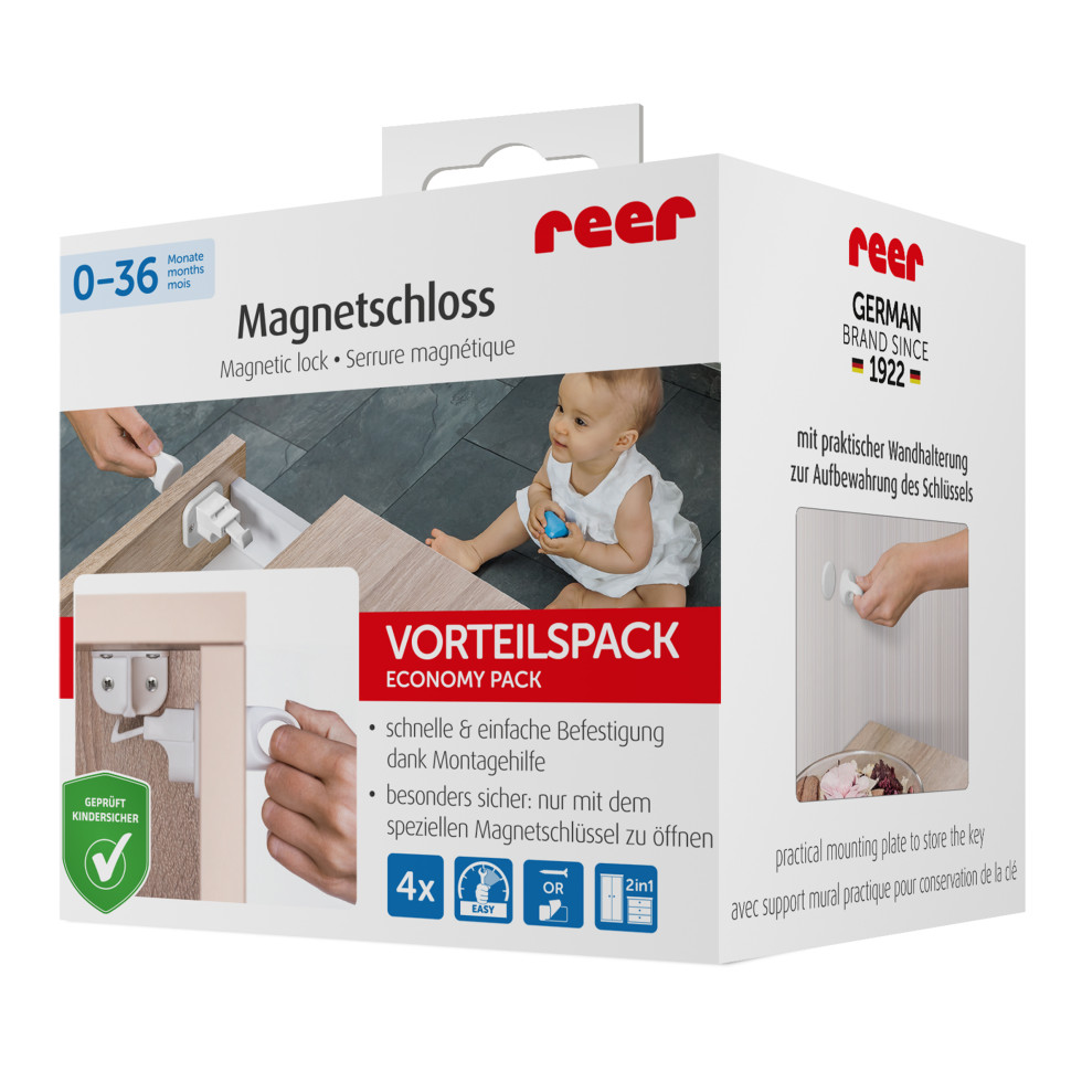 Reer Magnetschloss mit Montagehilfe 4 Stück kaufen | Globus Baumarkt