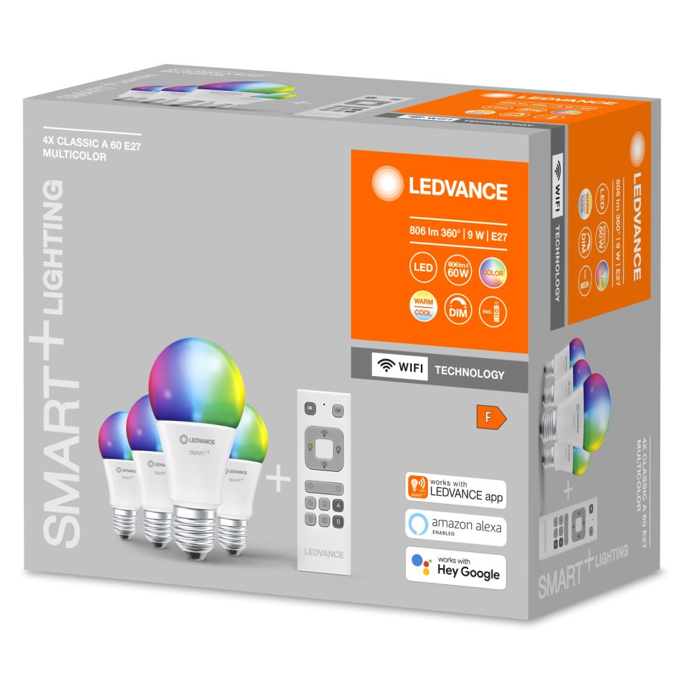 Ledvance LED Leuchtmittel Smart+ WIFI 4er Set E27, RGBW, Kolbenform, 9 W kaufen | Globus Baumarkt
