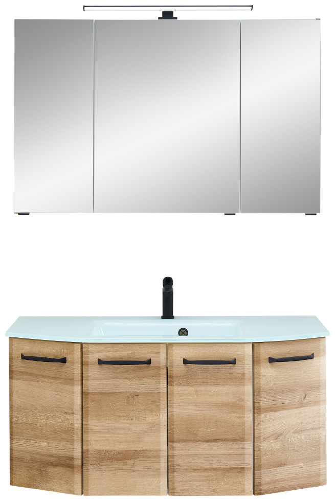 Pelipal Badmöbel-Set Aachen Riviera Eiche 112 cm kaufen | Globus Baumarkt