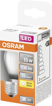 Osram LED Leuchtmittel Star Classic P E27 1,5W warmweiß, weiß matt kaufen | Globus Baumarkt