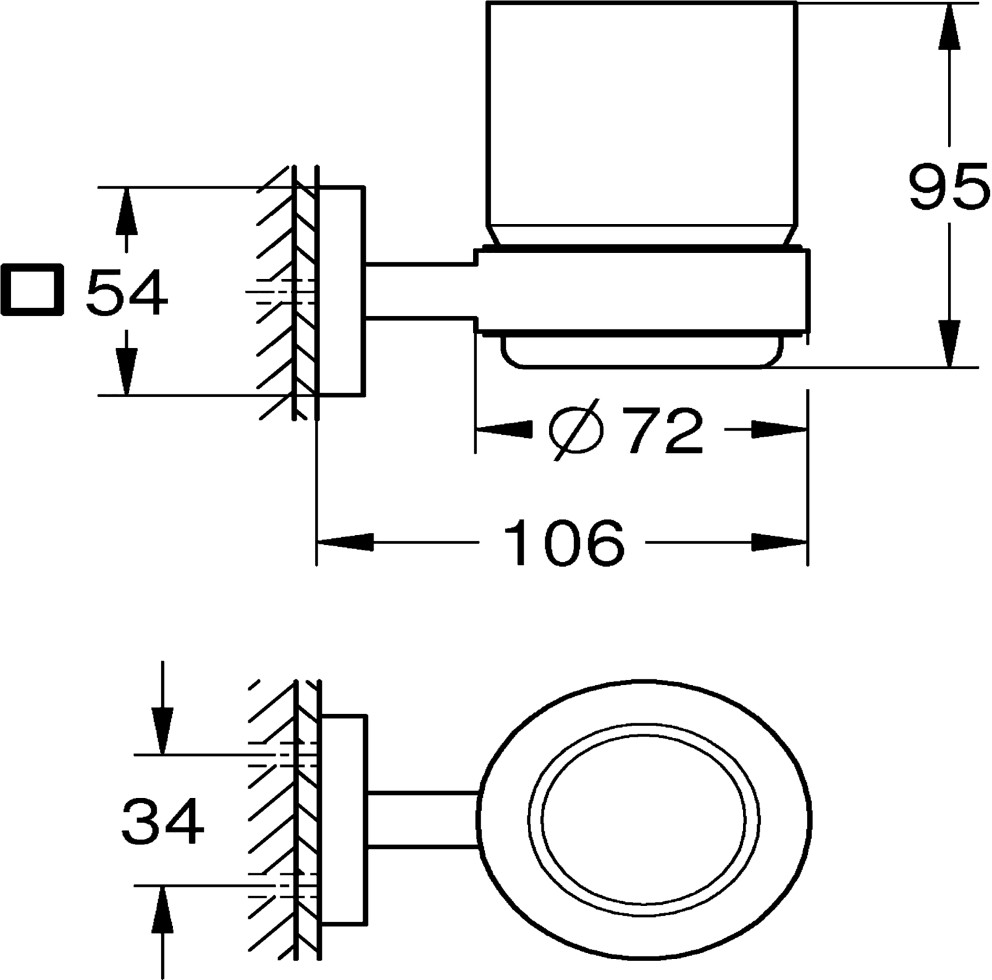 Grohe Start Cube Glas mit Halter chrom kaufen | Globus Baumarkt