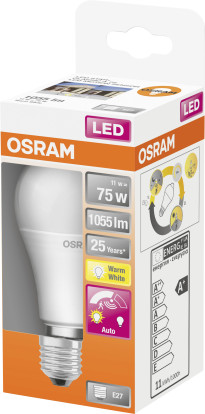 Osram LED Leuchtmittel Motion Sensor Classic E27 11W warmweiß, weiß matt kaufen | Globus Baumarkt