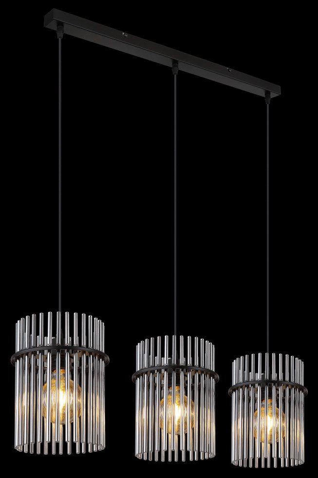 Globo 3er Hängeleuchte Gorley schwarz chrom 80 x 20 x 140 cm kaufen ...