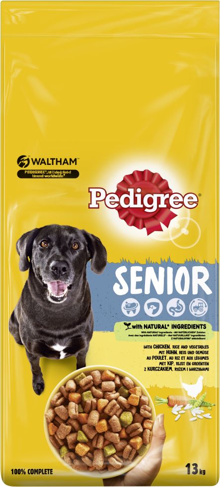 Pedigree Senior mit Huhn, Reis & Gemüse Hundefutter 13kg kaufen ...