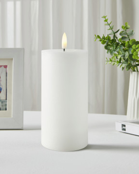 Eglo LED Kerze Leskino warmweiß 15 x Ø 7,5 cm weiß kaufen | Globus Baumarkt