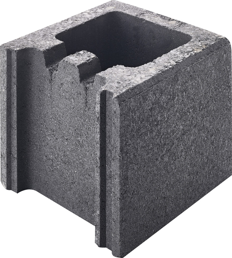 Schalungsstein Endstein 17,5 x 17,5 x 20 cm anthrazit kaufen | Globus ...