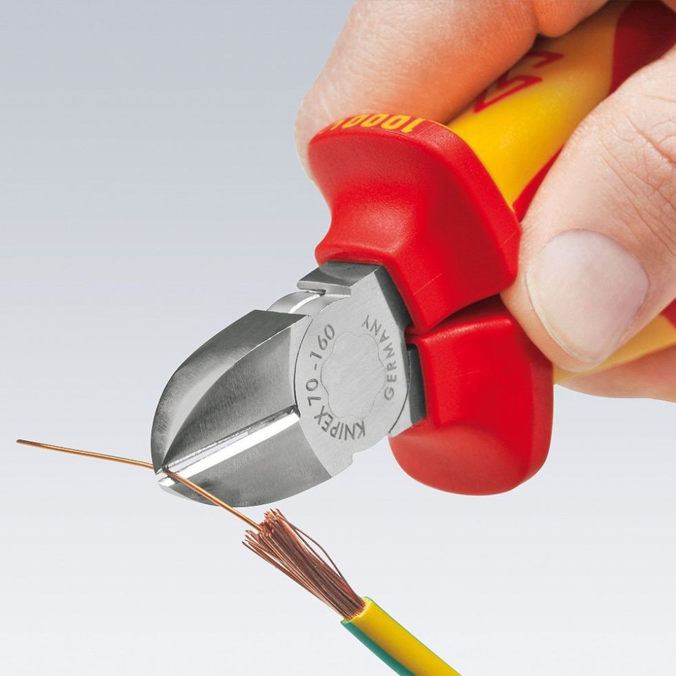 Knipex Seitenschneider 180 mm VDE verchromt Mehrkomponenten-Hülle ...