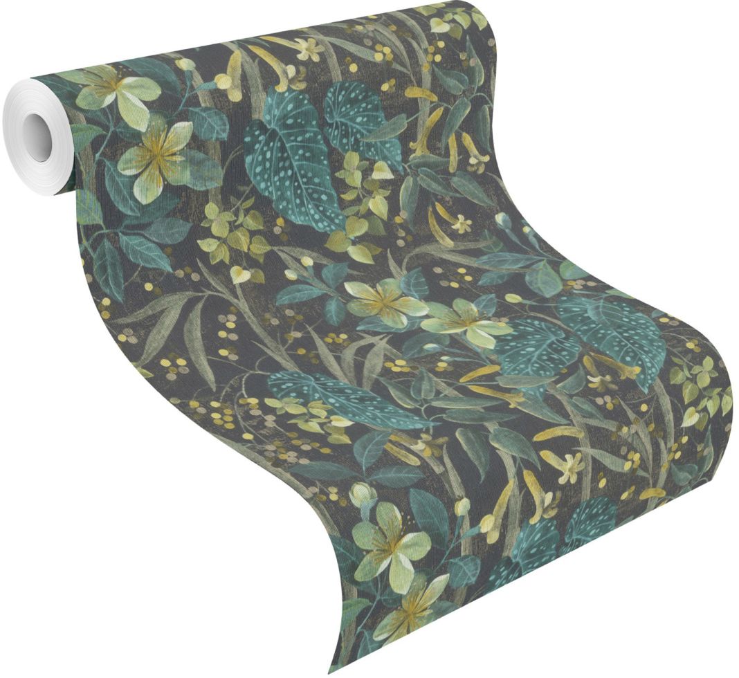 Rasch Vliestapete 538243 Blau-Demin Muster & Motive 10,05 m x 0,53 m ...